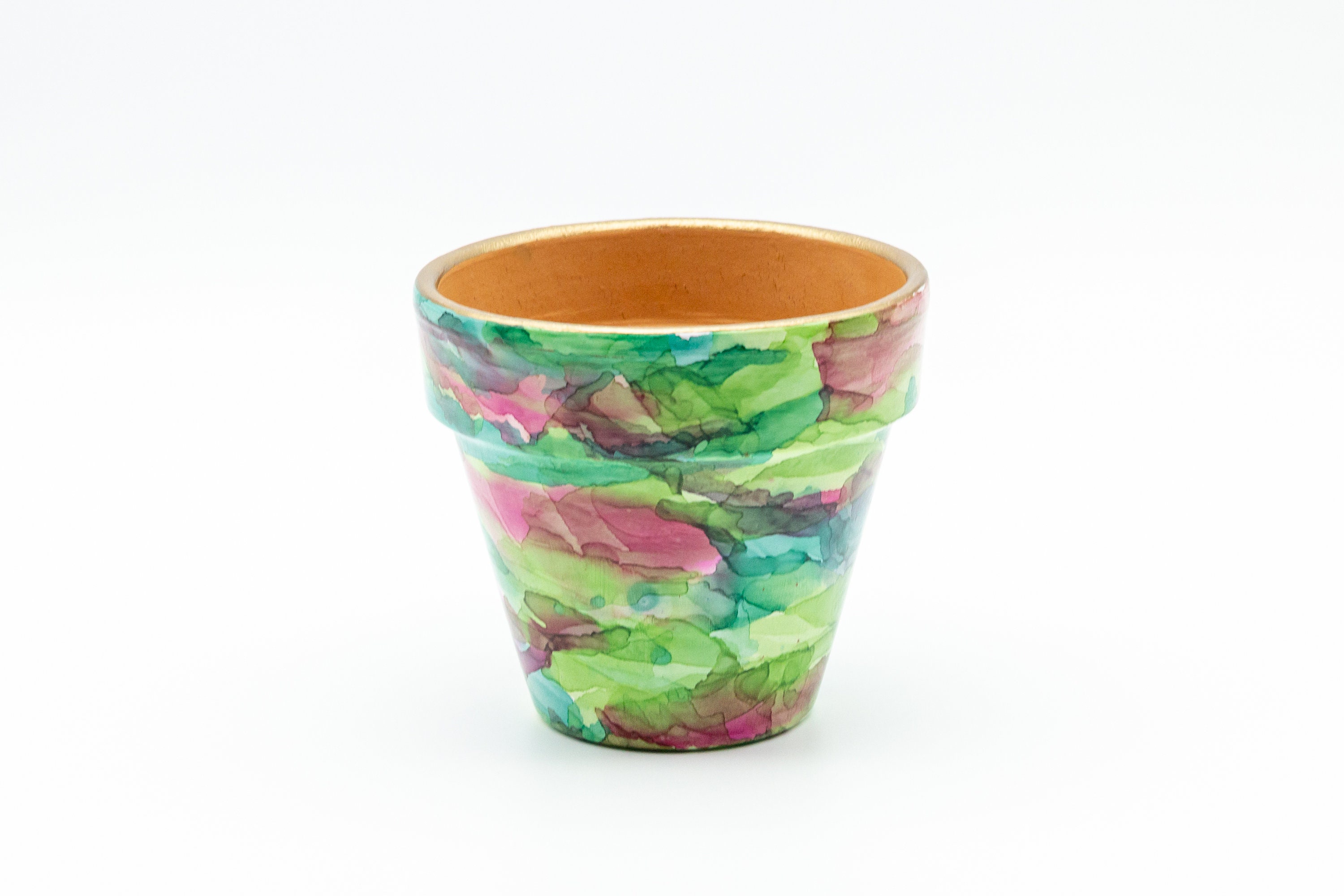 Pot Planter. Handmade Abstract Plant Pot. Colorful Flower Pot, Ceramic ...