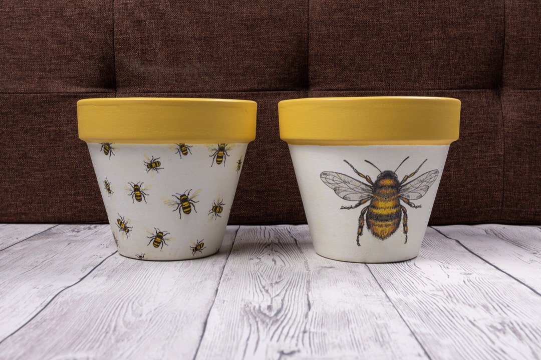 Pot Planter. Bee Plant Pot Bumble Bee Flower Pot. Indoor - Etsy