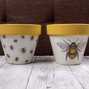 Pot planter. Bee plant pot bumble bee flower pot. Indoor | Etsy