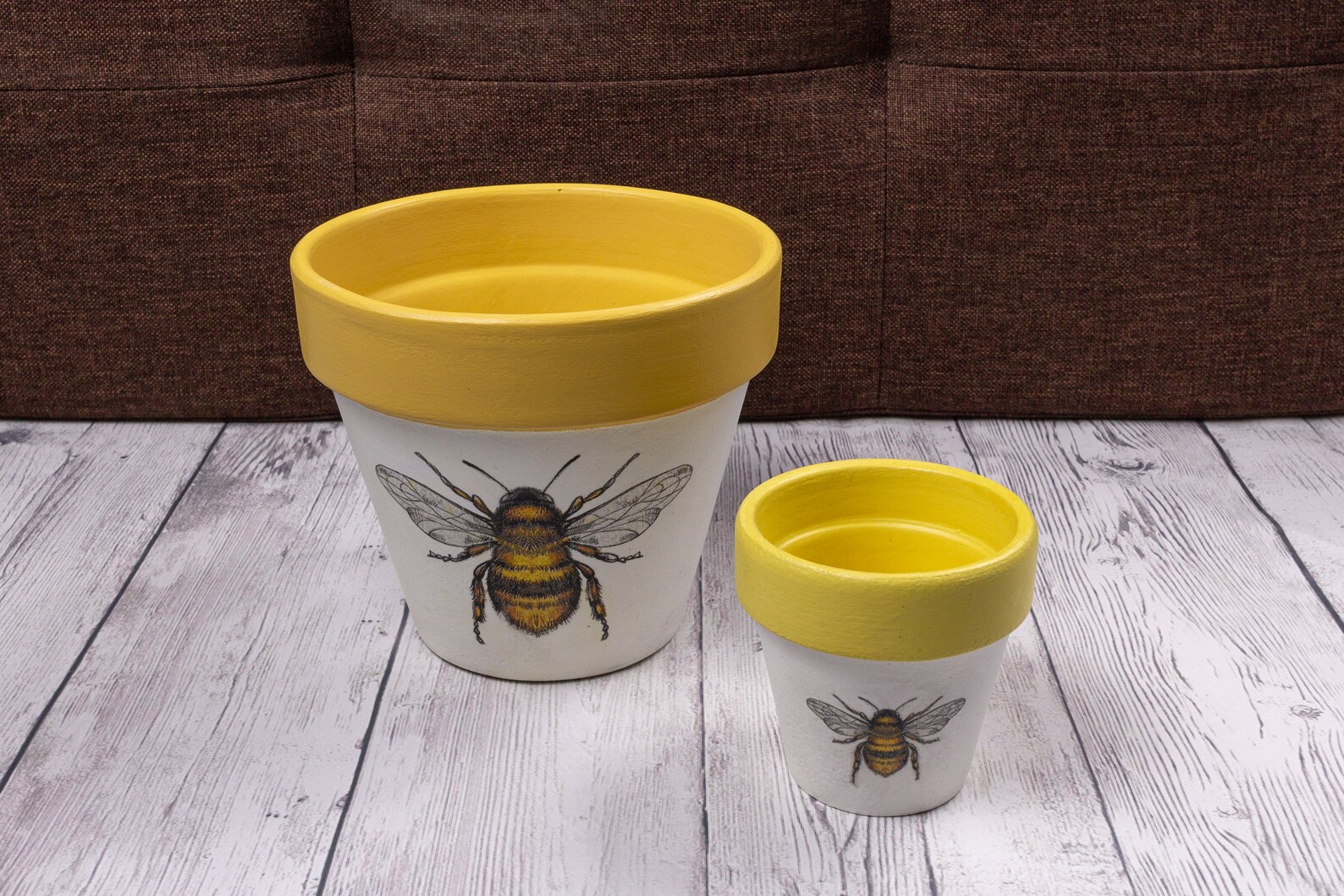 Bee Plant Pot. Planter Pot. Bumble Bee Clay Pots. Yellow - Etsy