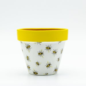 Pot Planter. Bee Plant Pot, Bumble Bee Flower Pot. Indoor Plant Pot ...