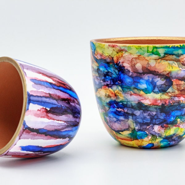 Colorful Flower Pots - Etsy