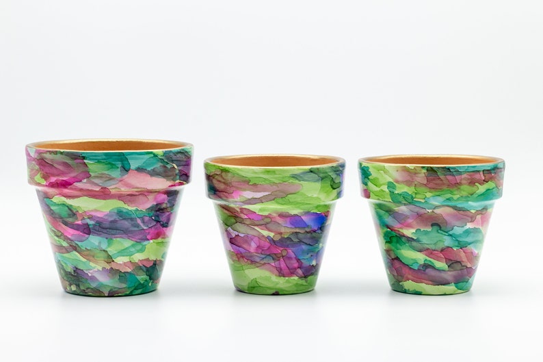 Pot Planter. Handmade Abstract Plant Pot. Colorful Flower Pot, Ceramic ...