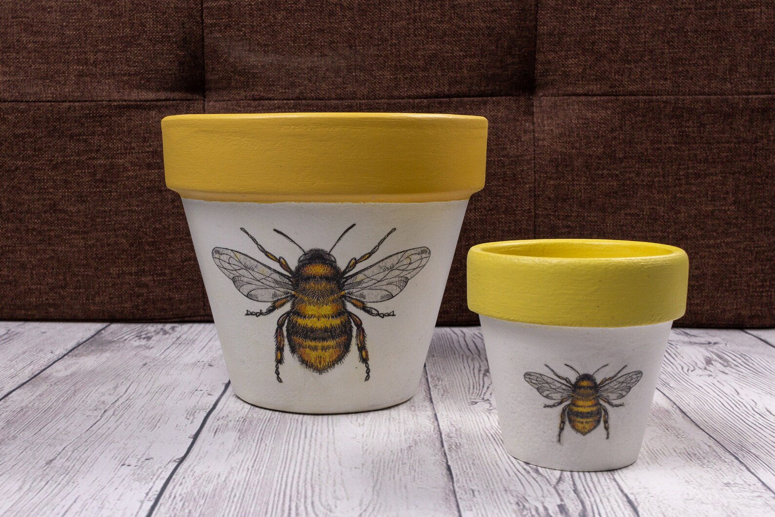 Bee Plant Pot. Planter Pot. Bumble Bee Clay Pots. Yellow - Etsy