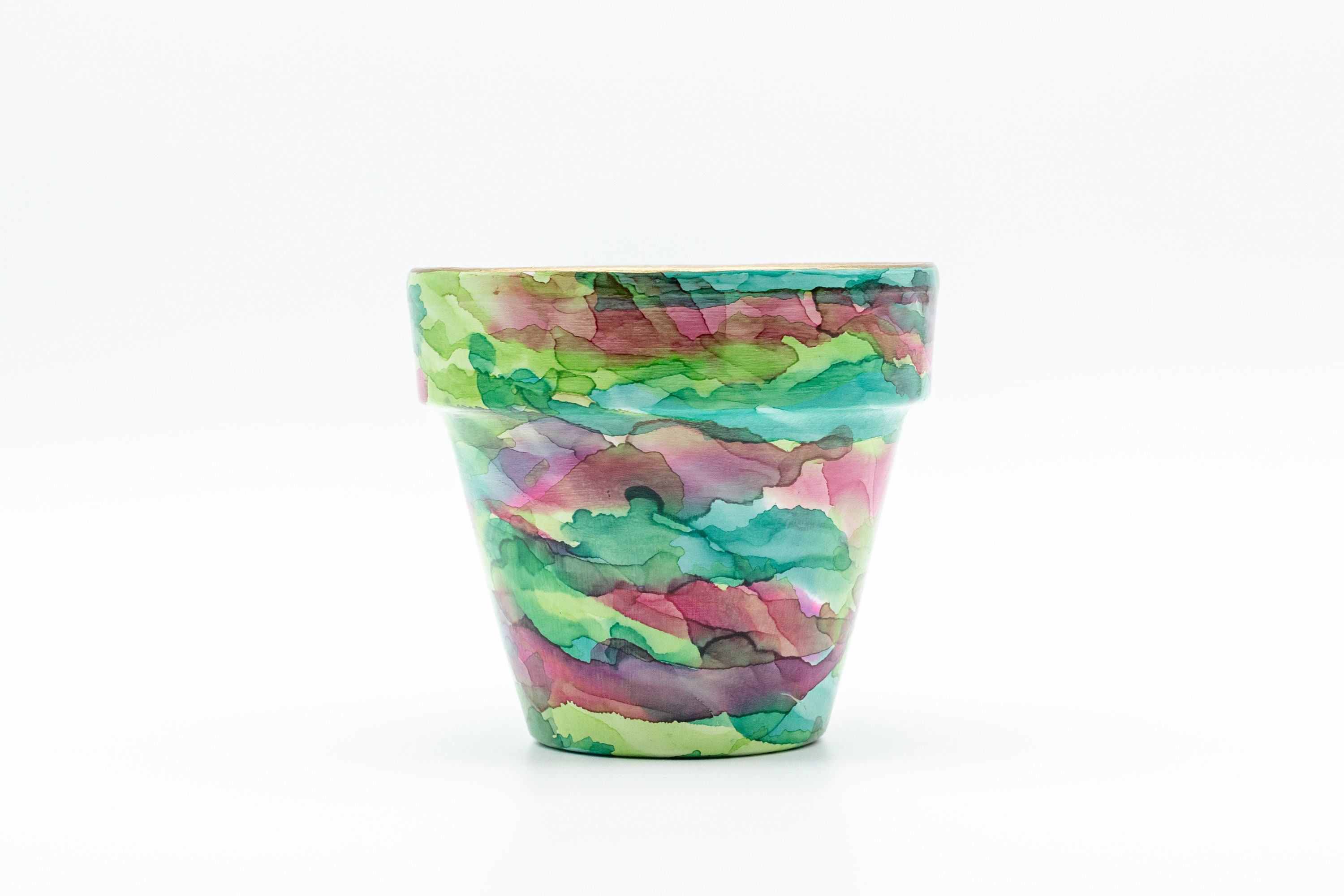 Pot Planter. Handmade Abstract Plant Pot. Colorful Flower Pot, Ceramic ...