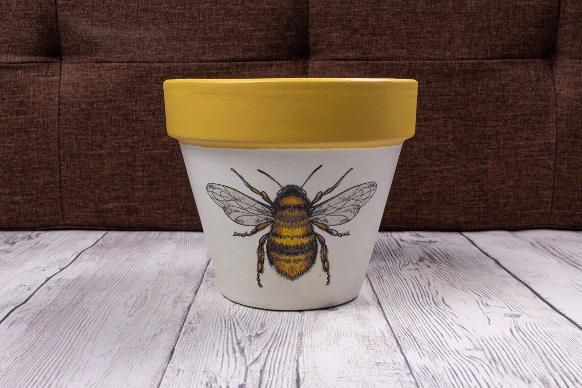Pot Planter. Bee Plant Pot Bumble Bee Flower Pot. Indoor - Etsy