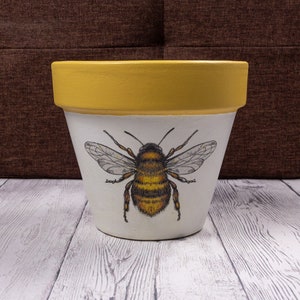 Pot planter. Bee plant pot bumble bee flower pot. Indoor | Etsy