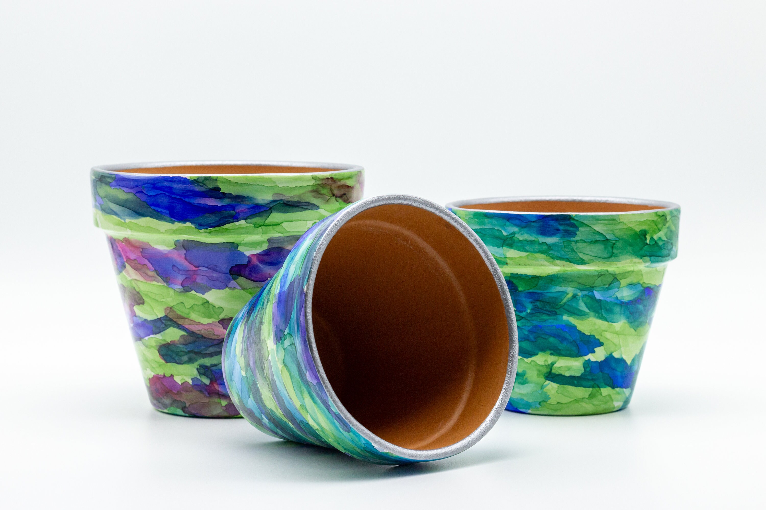 Houseplant Pot, Hand Painted Flower Pot. Eco Friendly Plant Pots ...