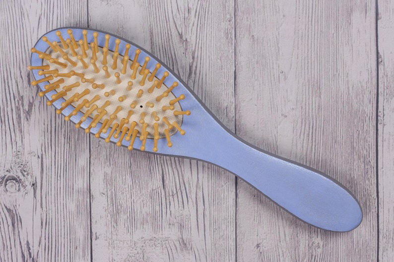 Hair Brush Personalized Hairbrush. Hand Made Blue Hairbrush - Etsy