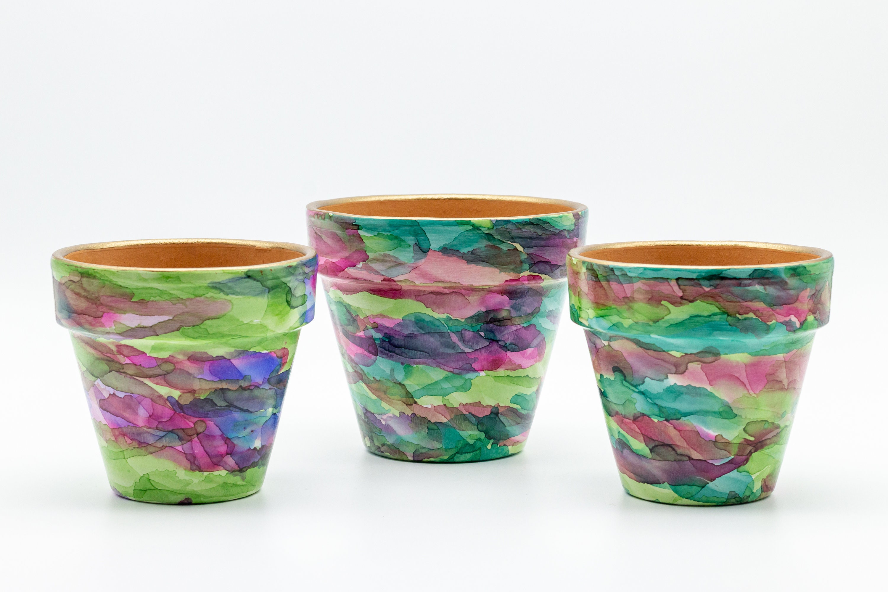 Pot Planter. Handmade Abstract Plant Pot. Colorful Flower Pot, Ceramic ...