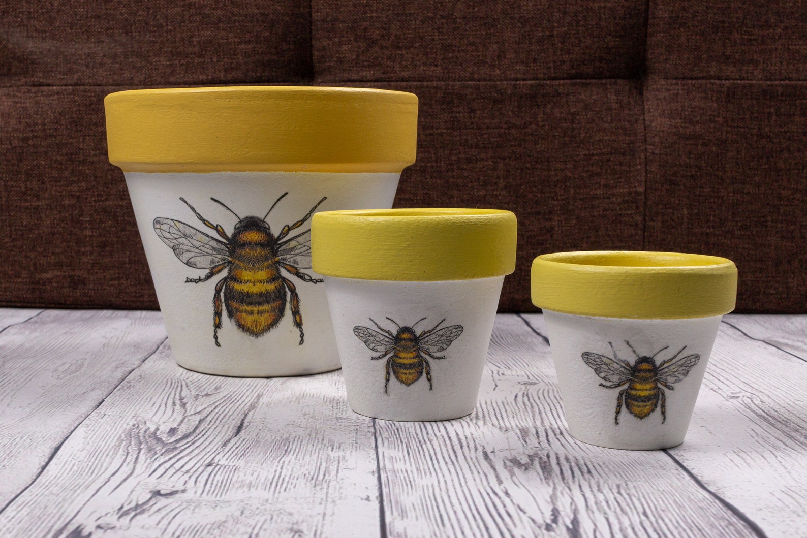 Bee Plant Pot. Planter Pot. Bumble Bee Clay Pots. Yellow - Etsy