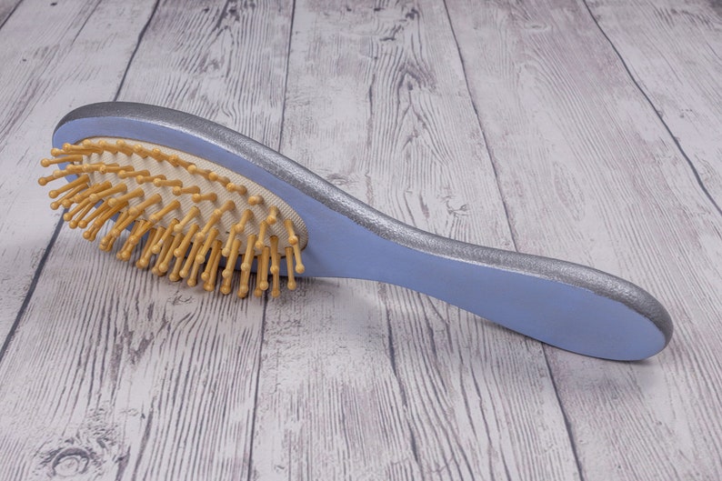 Hair Brush Personalized Hairbrush. Hand Made Blue Hairbrush - Etsy
