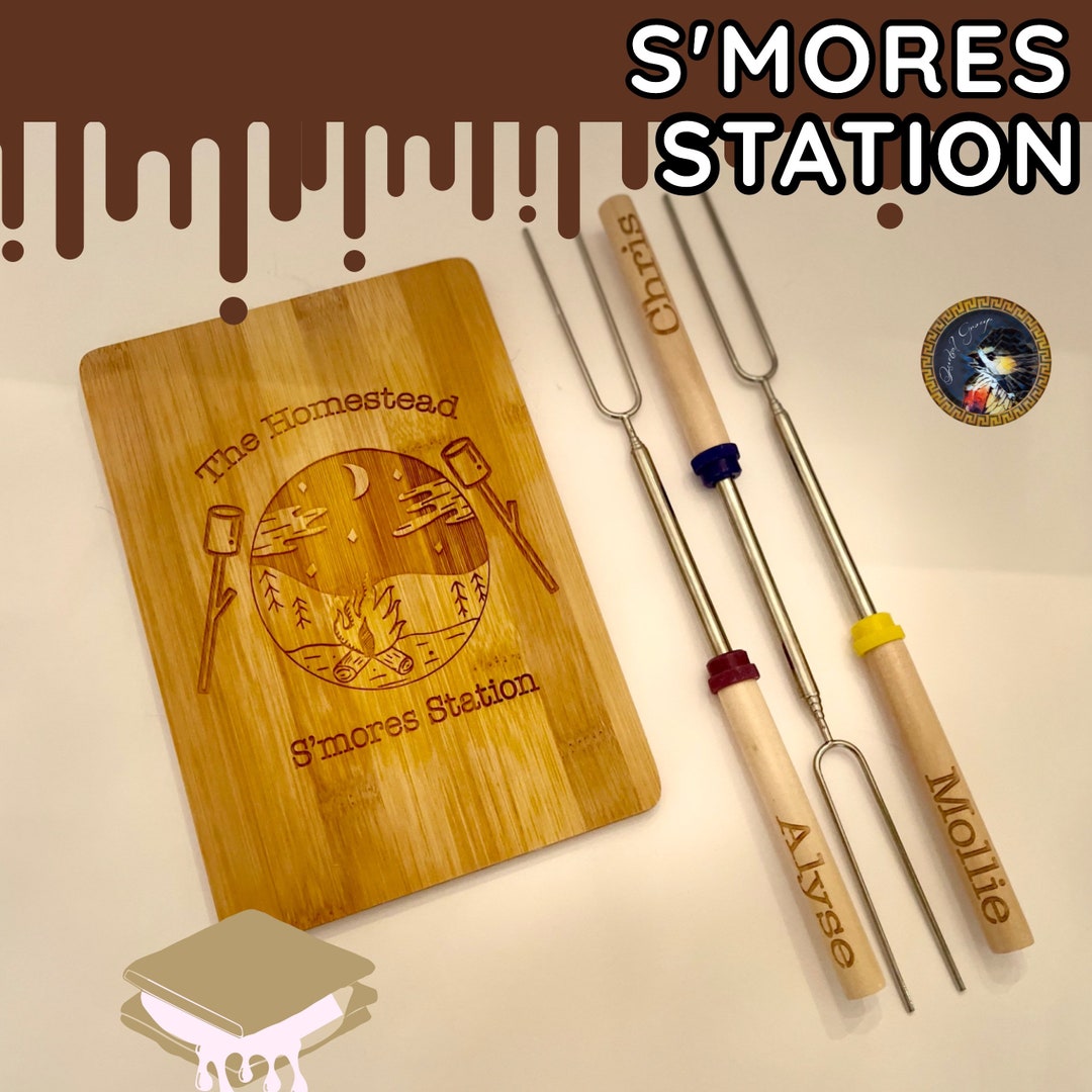 Personalized Smores Roasting Set, Engraved Smore Stick, Smore Station ...