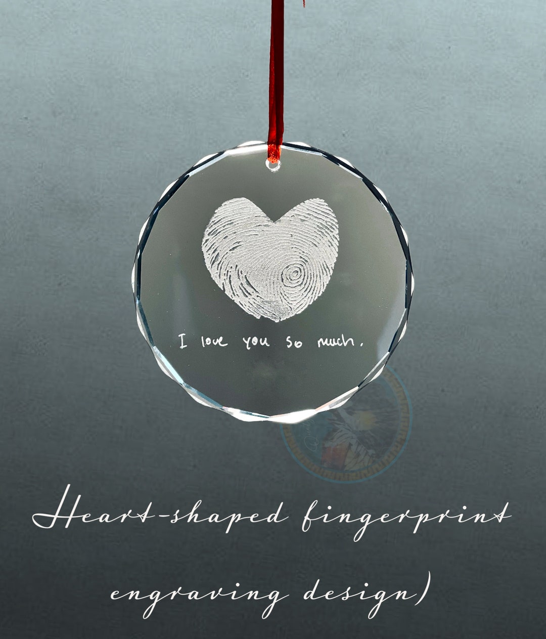 Fingerprint Hearts, Loss of Parent Gift Ornament, Death of Relative ...