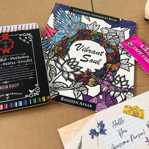 Adult Colouring Gift Set, Colouring Kit, Self Care Gift Hamper, Colour ...