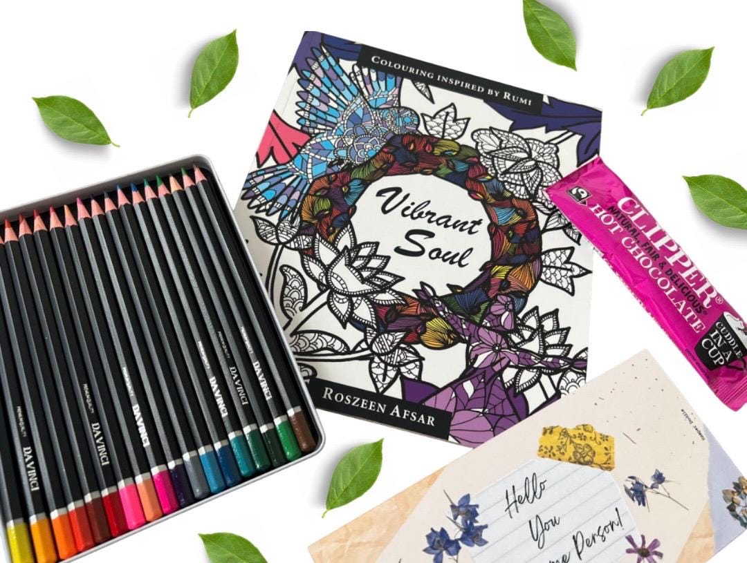 Adult Colouring Gift Set, Colouring Kit, Self Care Gift Hamper, Colour ...