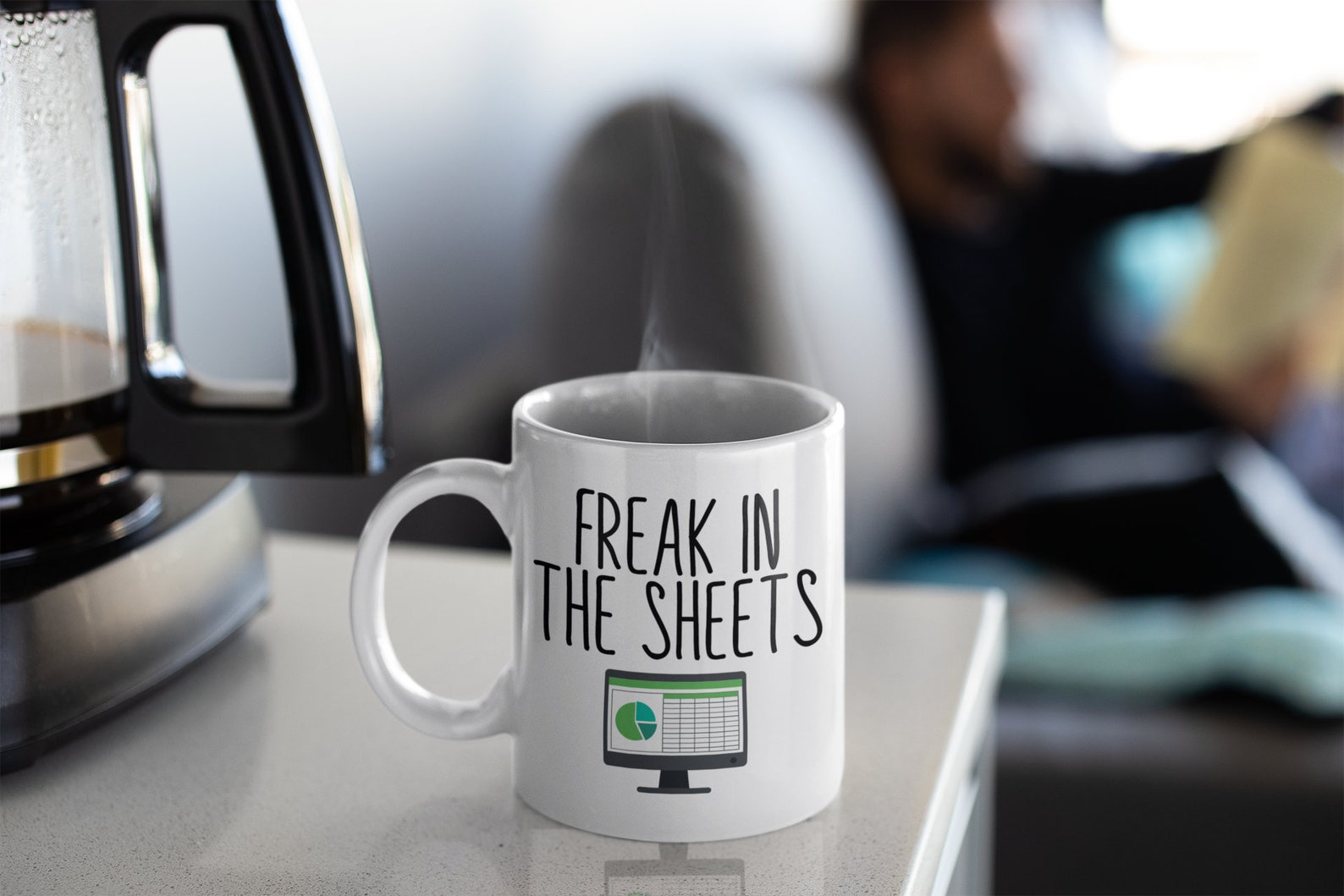 Work Spreadsheet Freak in the Sheets Colleague Gift Mug - Etsy