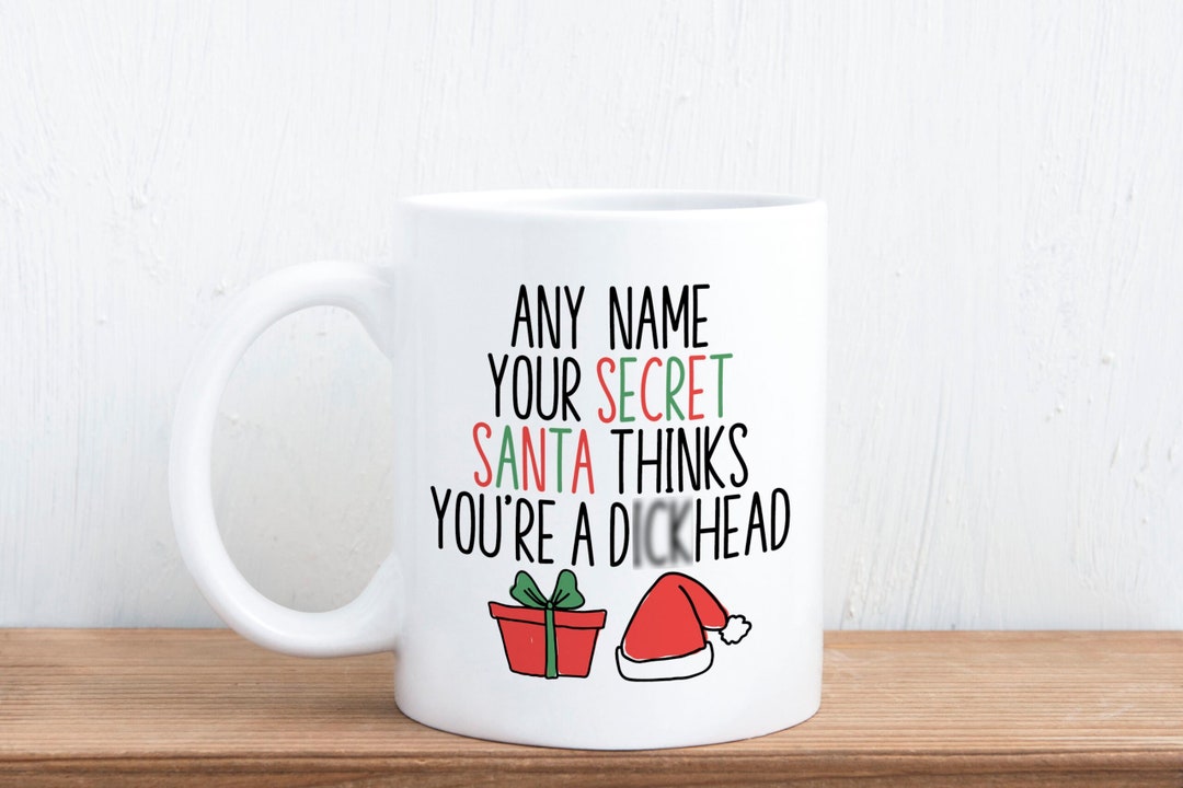 Personalised Secret Santa Funny Christmas Colleague Gift Mug - Etsy UK