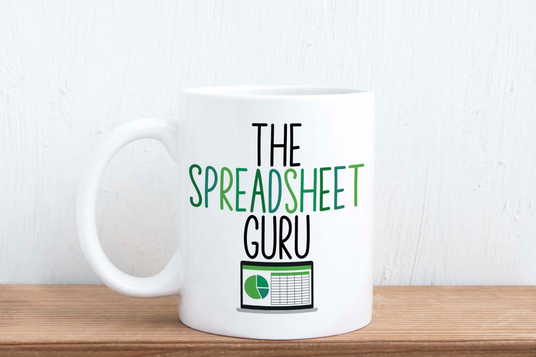 Spreadsheet Guru Funny Excel Co-worker, Colleague Gift Mug - Etsy