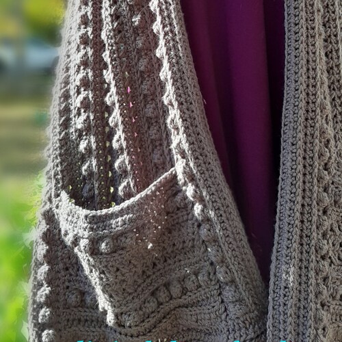 Easy Crochet Pocket Shawl Pattern Womens Boho Wrap or Scarf - Etsy