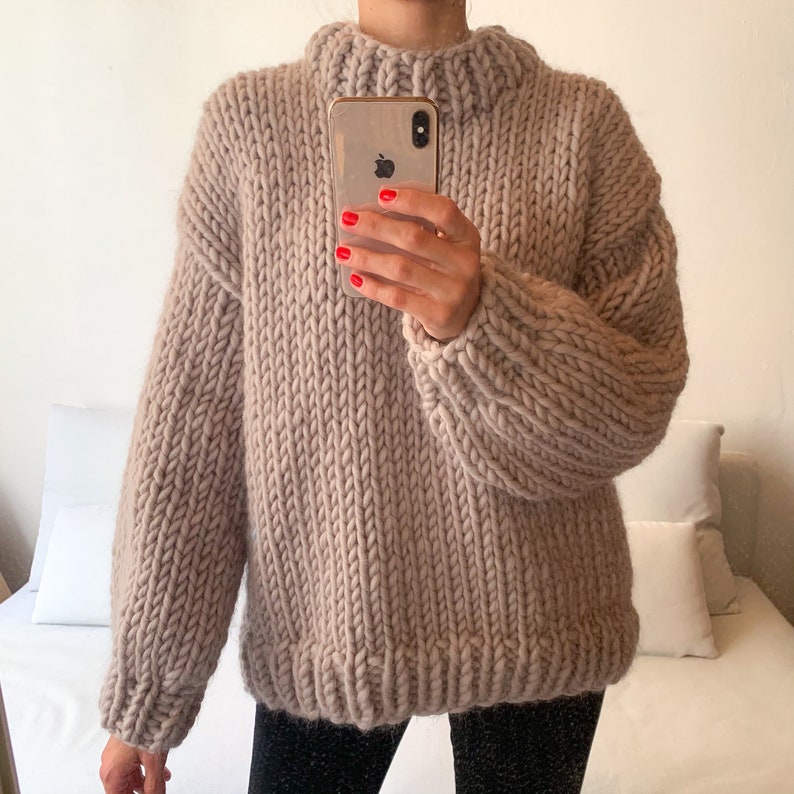 Chunky Sweater Chunky Pullover Chunky Jumper Oversized Sweater 100% ...