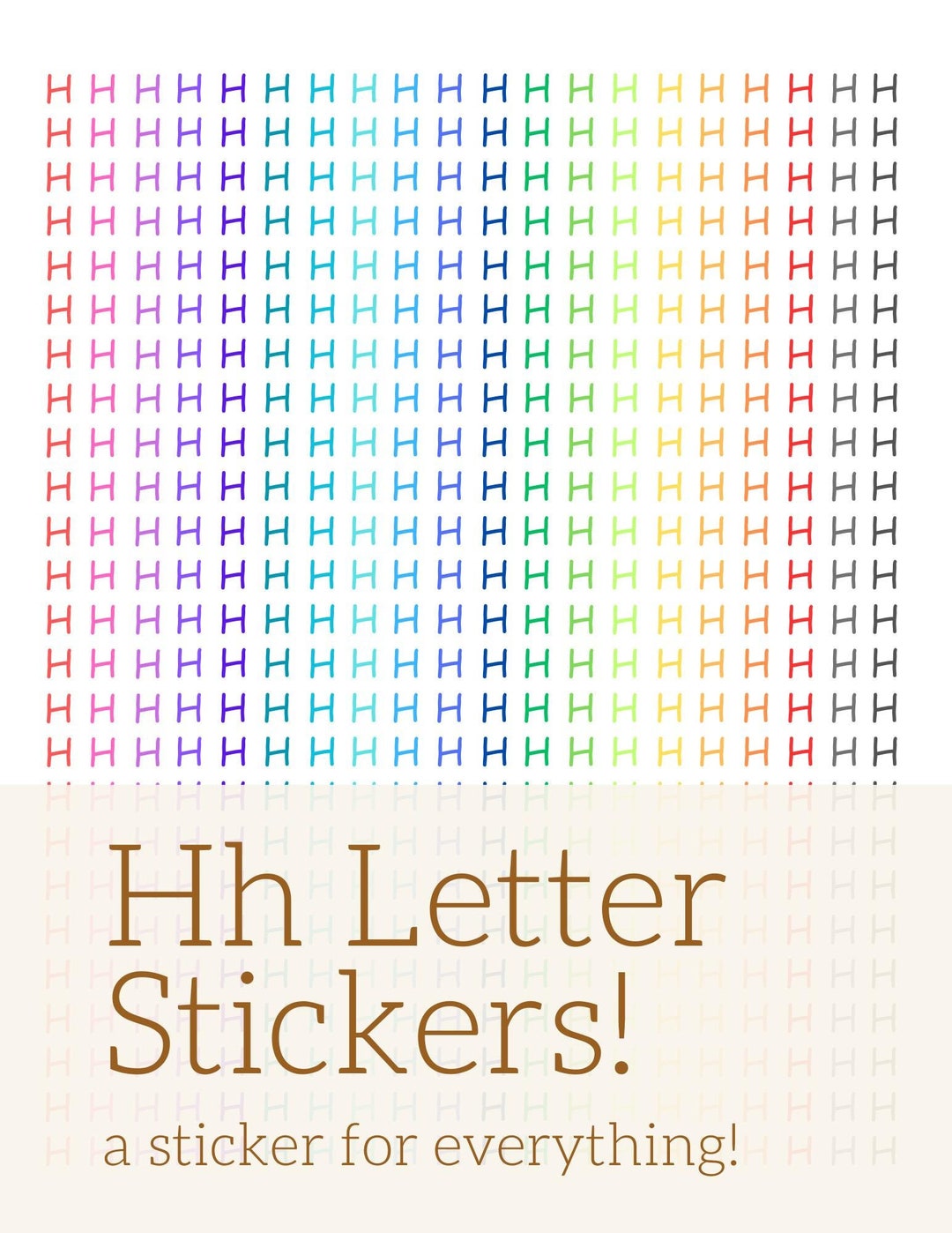 Hh Letter Stickers Digital Download - Etsy