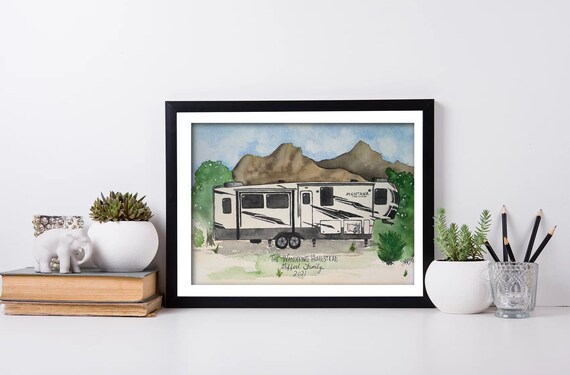 Custom RV Portrait New RV Gift Motorhome Travel Trailer | Etsy