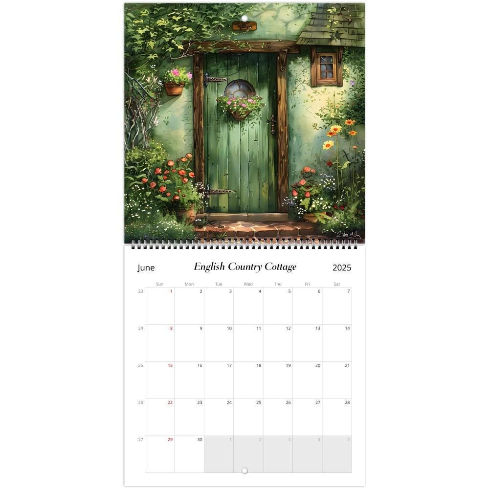 Country Cottage Doors Calendar #1 (two Sizes: 8.5x8.5 & 11x8.5) Makes a ...