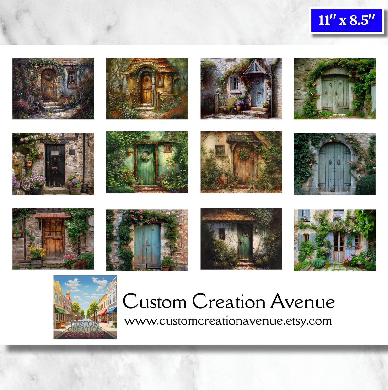 Country Cottage Doors Calendar #1 (two Sizes: 8.5x8.5 & 11x8.5) Makes a ...