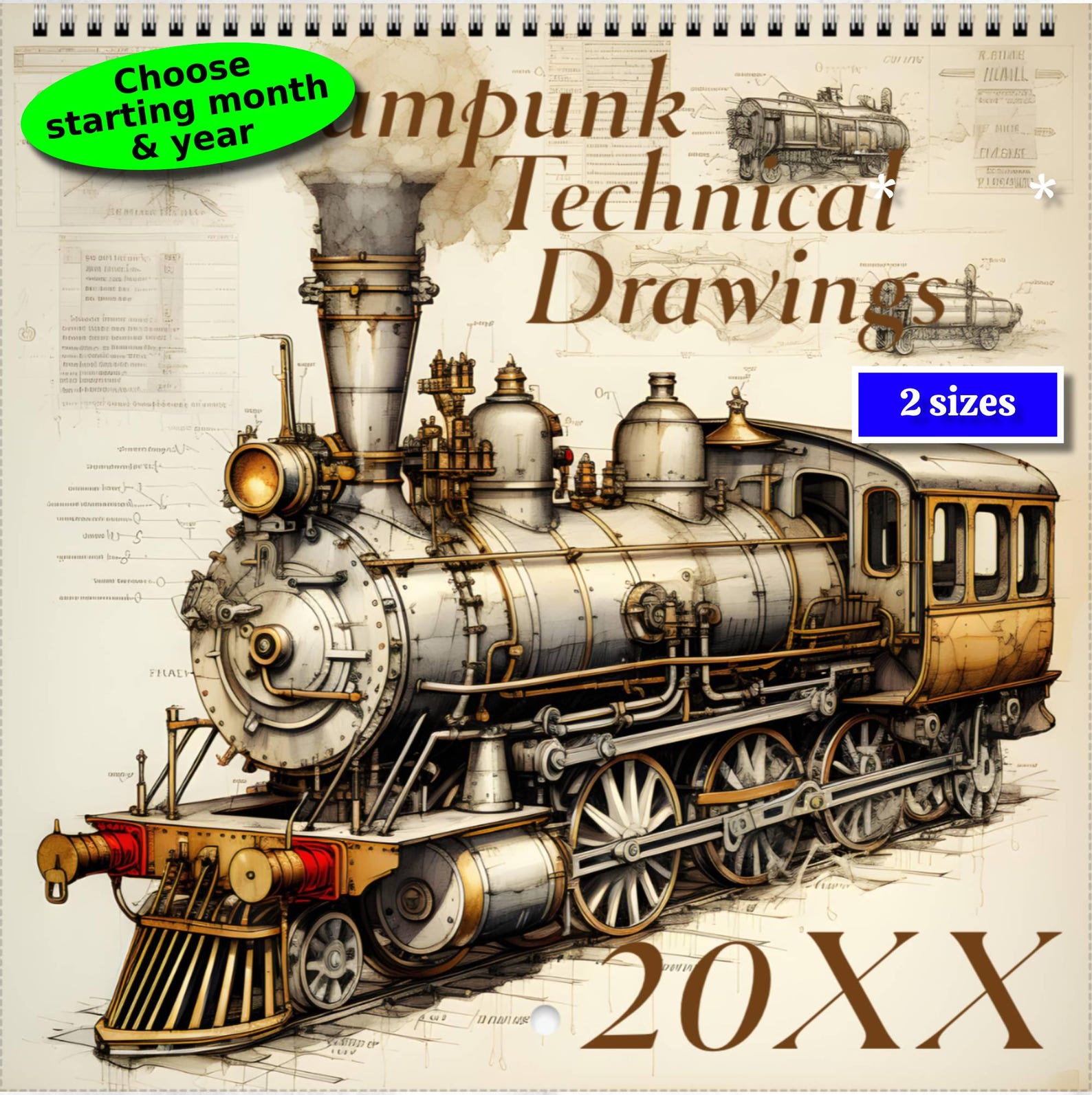 Steampunk Doors Calendar 1 two Sizes: 8.5x8.5 & 11x8.5 Makes a Great ...