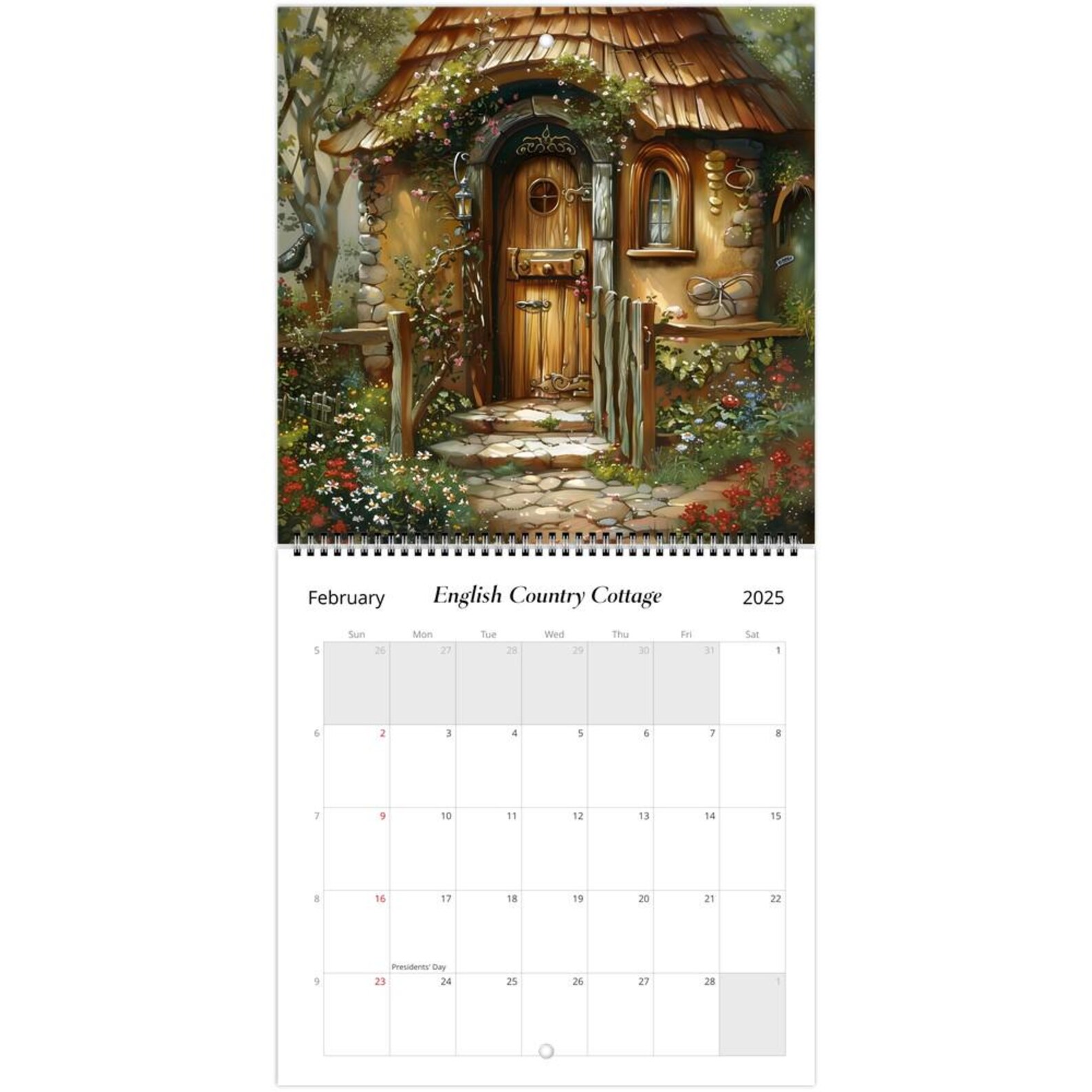 Country Cottage Doors Calendar #1 (two Sizes: 8.5x8.5 & 11x8.5) Makes a ...