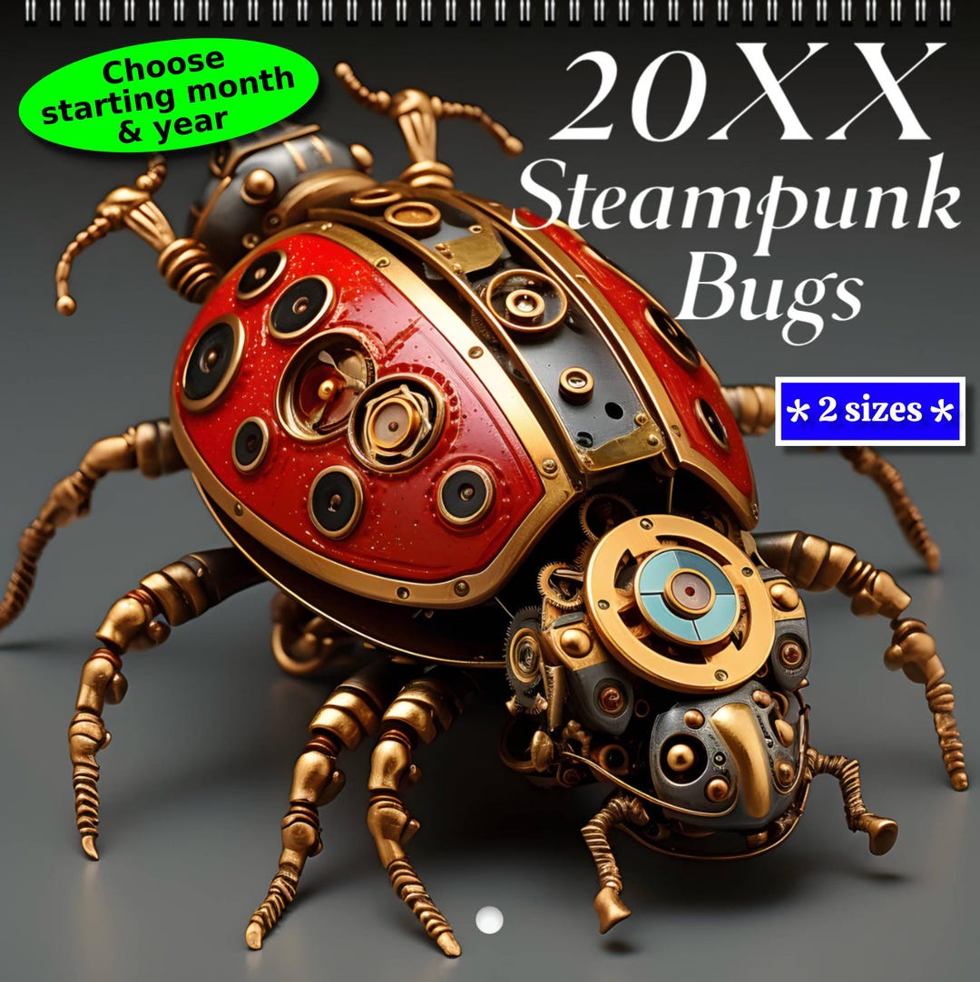 Steampunk Bugs Calendar #1 Makes a Great Gift for Family, Friends, and ...