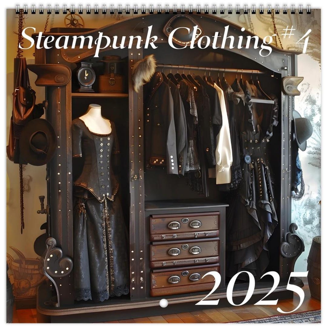 Steampunk Fashion Calendar #4 | (two Sizes: 8.5x8.5 & 11x8.5) Victorian ...