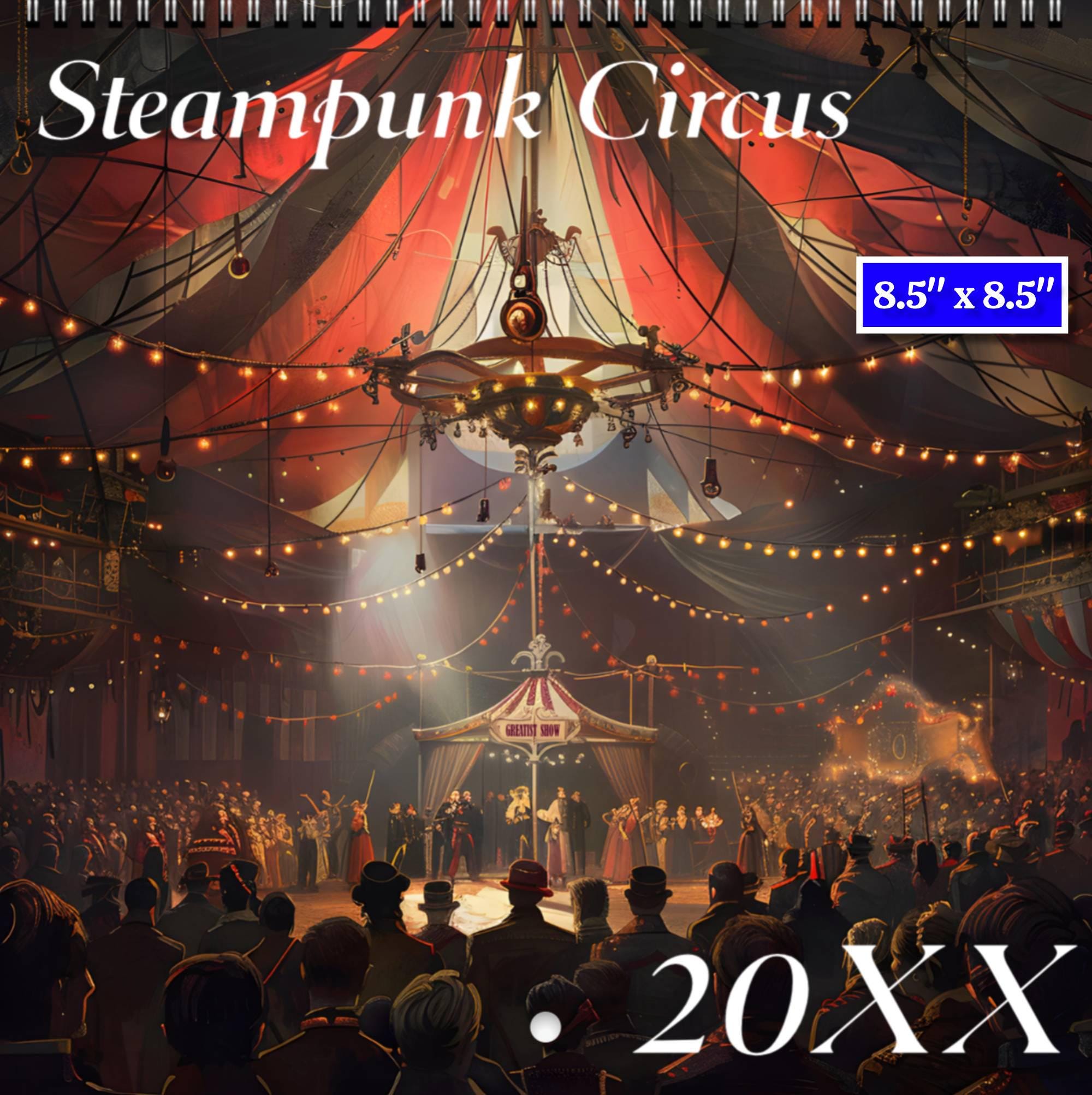 Steampunk Circus Calendar | Victorian Carnival Art | Gothic Big Top ...
