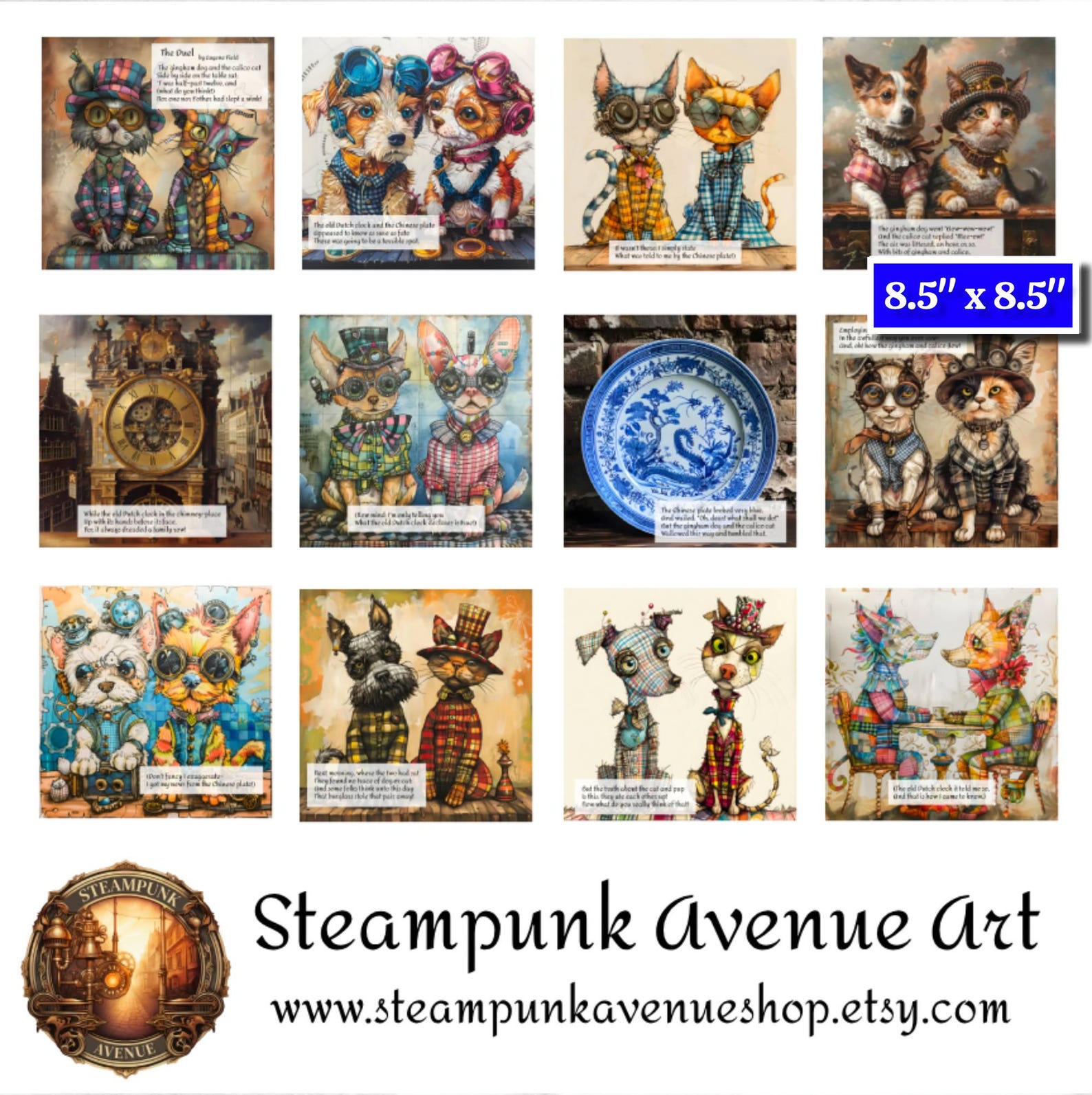 Steampunk "the Duel" Calendar (8.5x8.5) Makes a Great Gift for Family ...