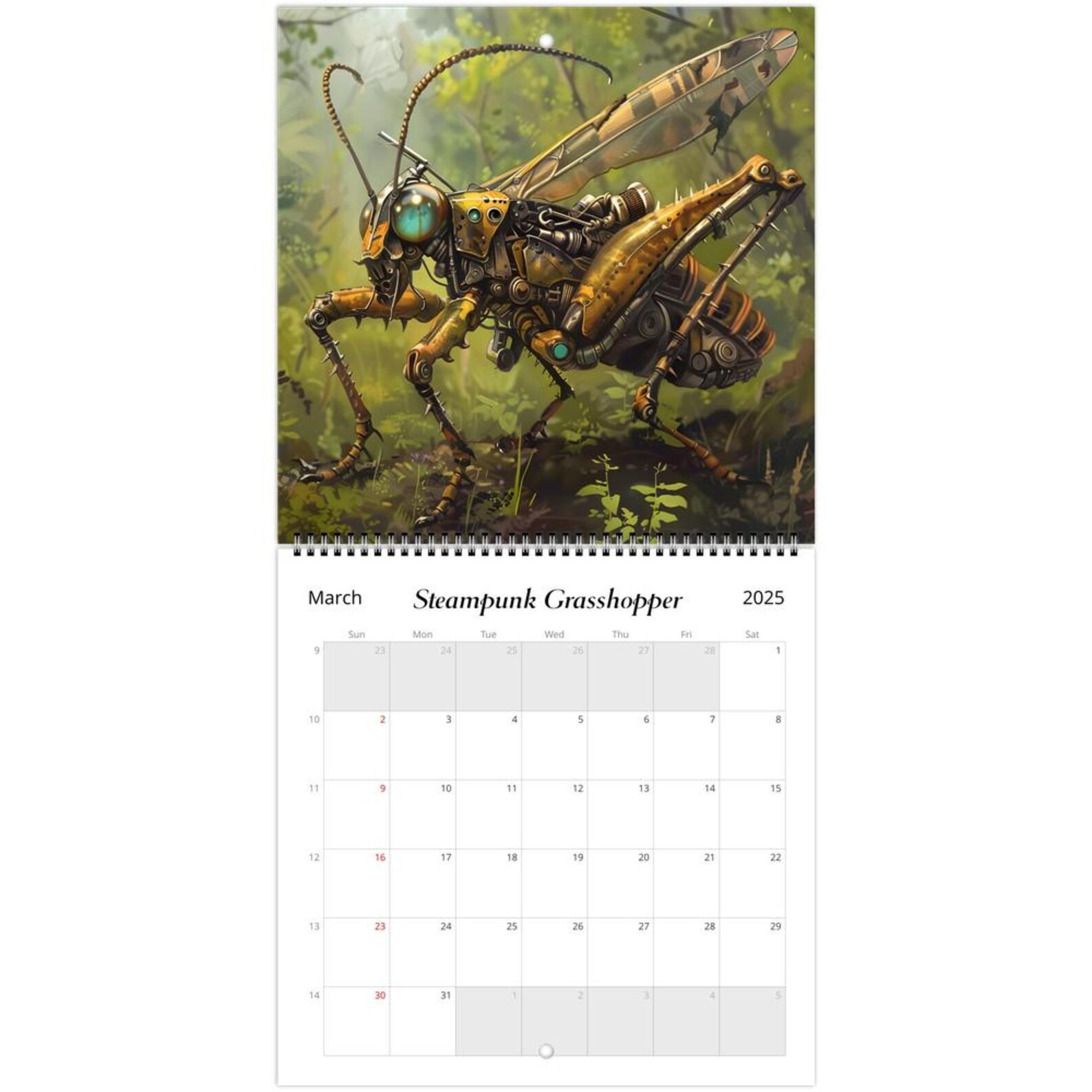 Steampunk Bugs Calendar #1 Makes a Great Gift for Family, Friends, and ...