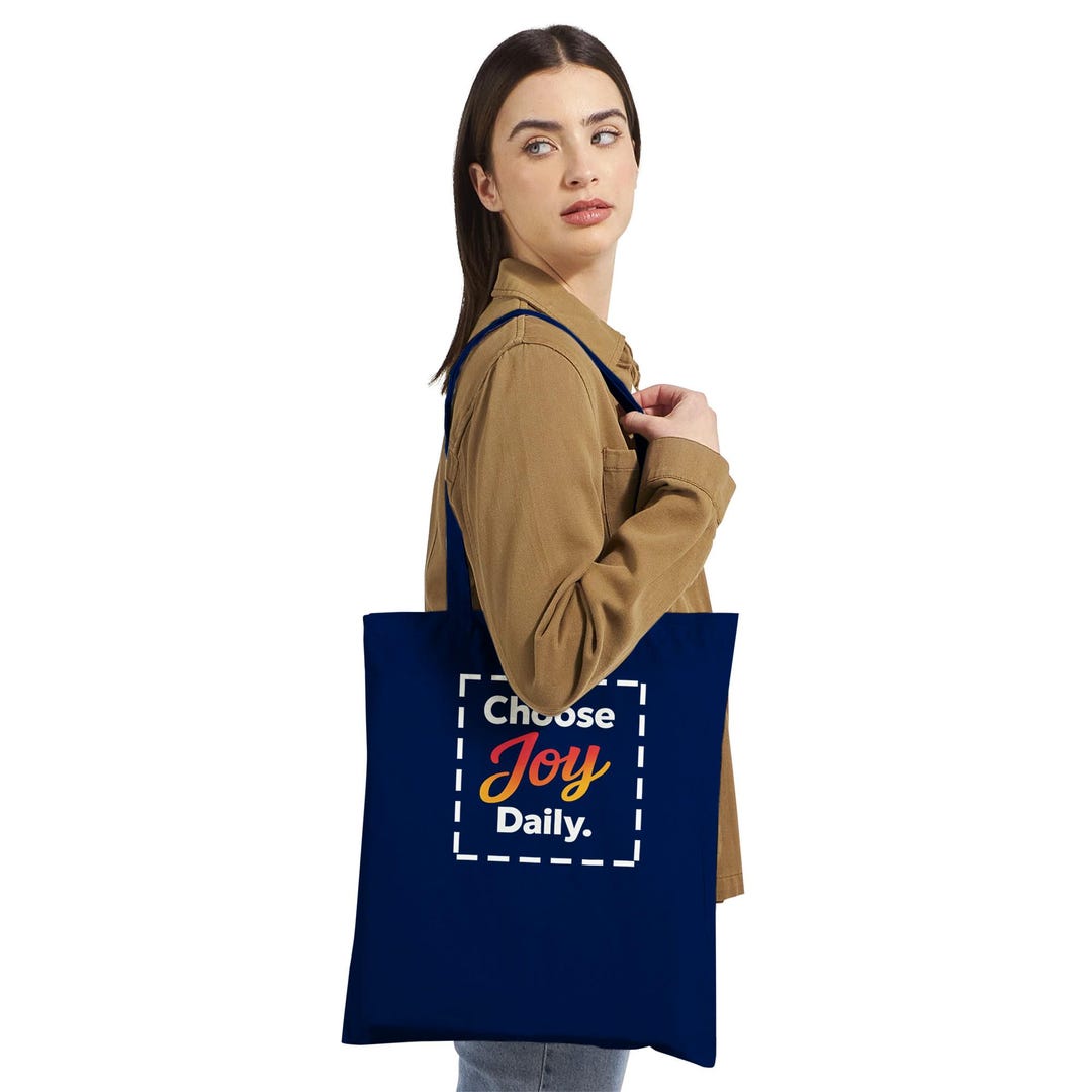 Choose Joy Daily Tote Bag - Eco-friendly Cotton Carryall for Bible ...