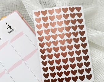 Gold Heart Stickers | Etsy