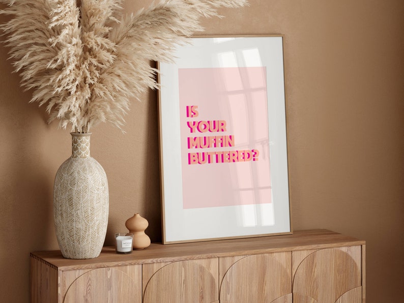 Wet Leg Song Lyric, is Your Muffin Buttered, Pink, Printable Wall Art ...