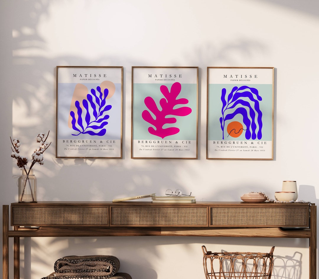 Matisse Print Set of 3, Matisse Wall Art, Matisse Colourful Print, 3 ...