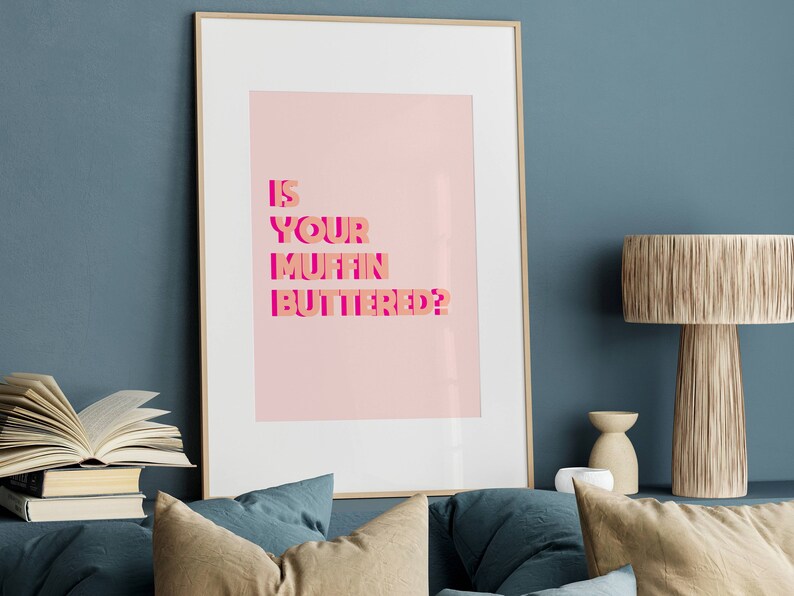 Wet Leg Song Lyric, is Your Muffin Buttered, Pink, Printable Wall Art ...