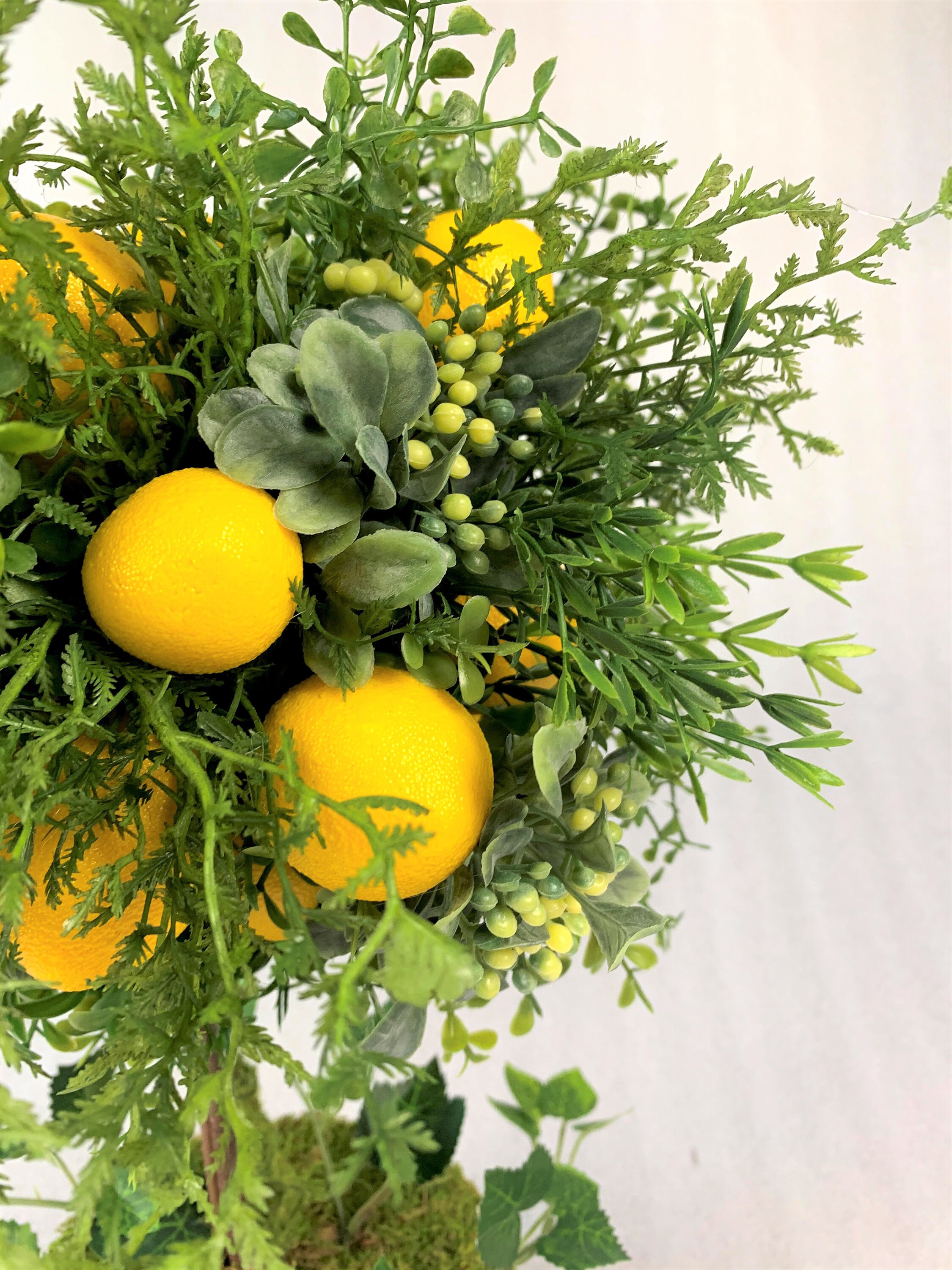 Lemon Arrangementlemon Centerpiecelemon Greenery - Etsy