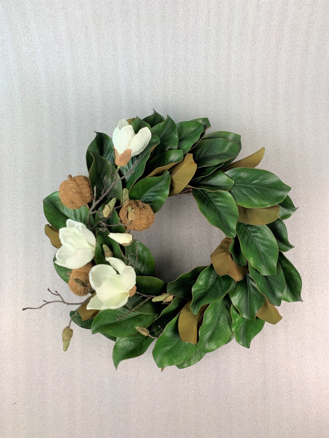 Fall Magnolia Wreathmagnolia Leaves Wreath With - Etsy