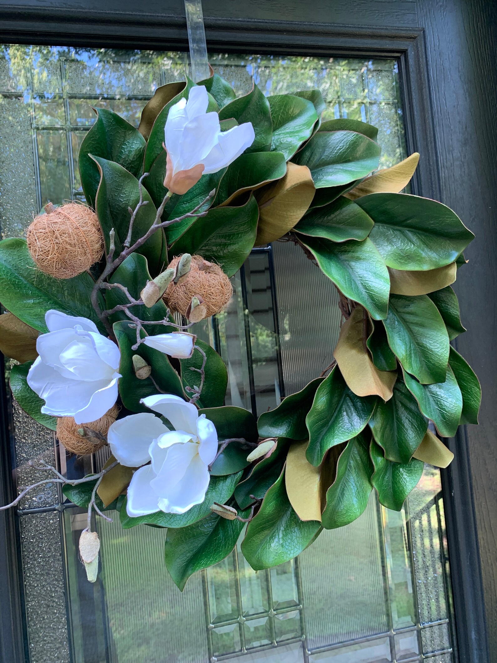 Fall Magnolia Wreathmagnolia Leaves Wreath With - Etsy