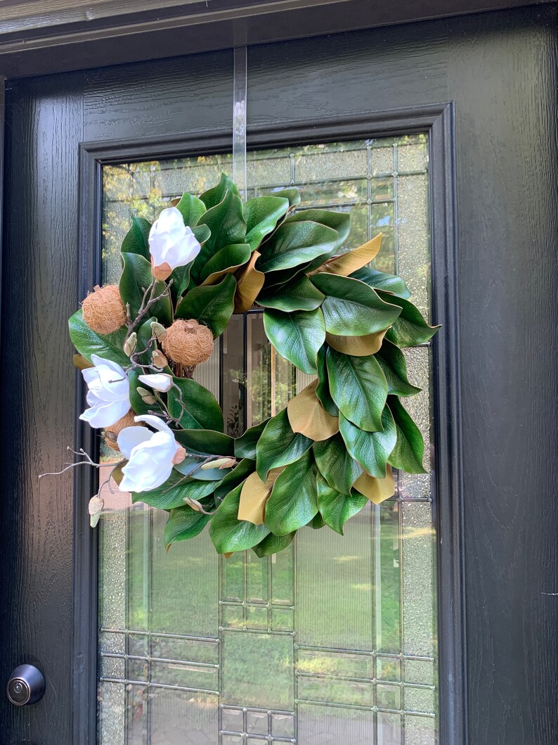 Fall Magnolia Wreathmagnolia Leaves Wreath With - Etsy