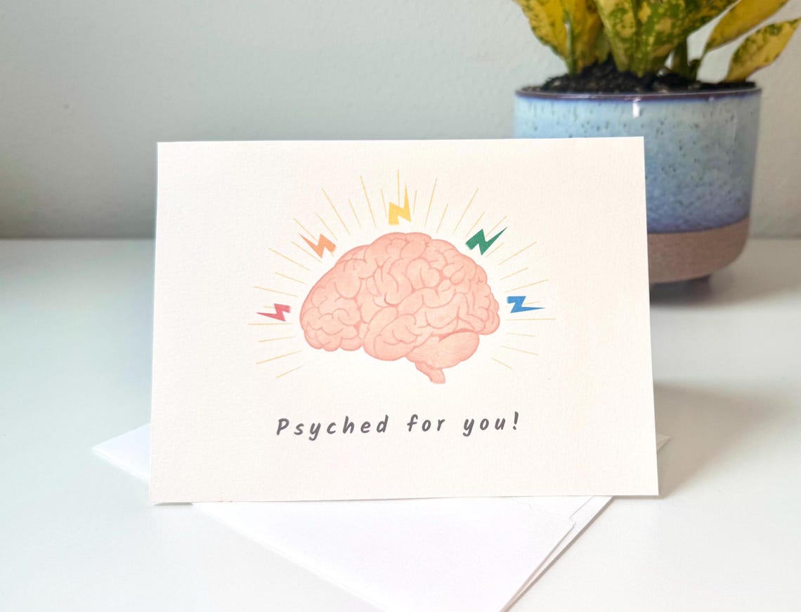 Psych Congratulations Card - Etsy