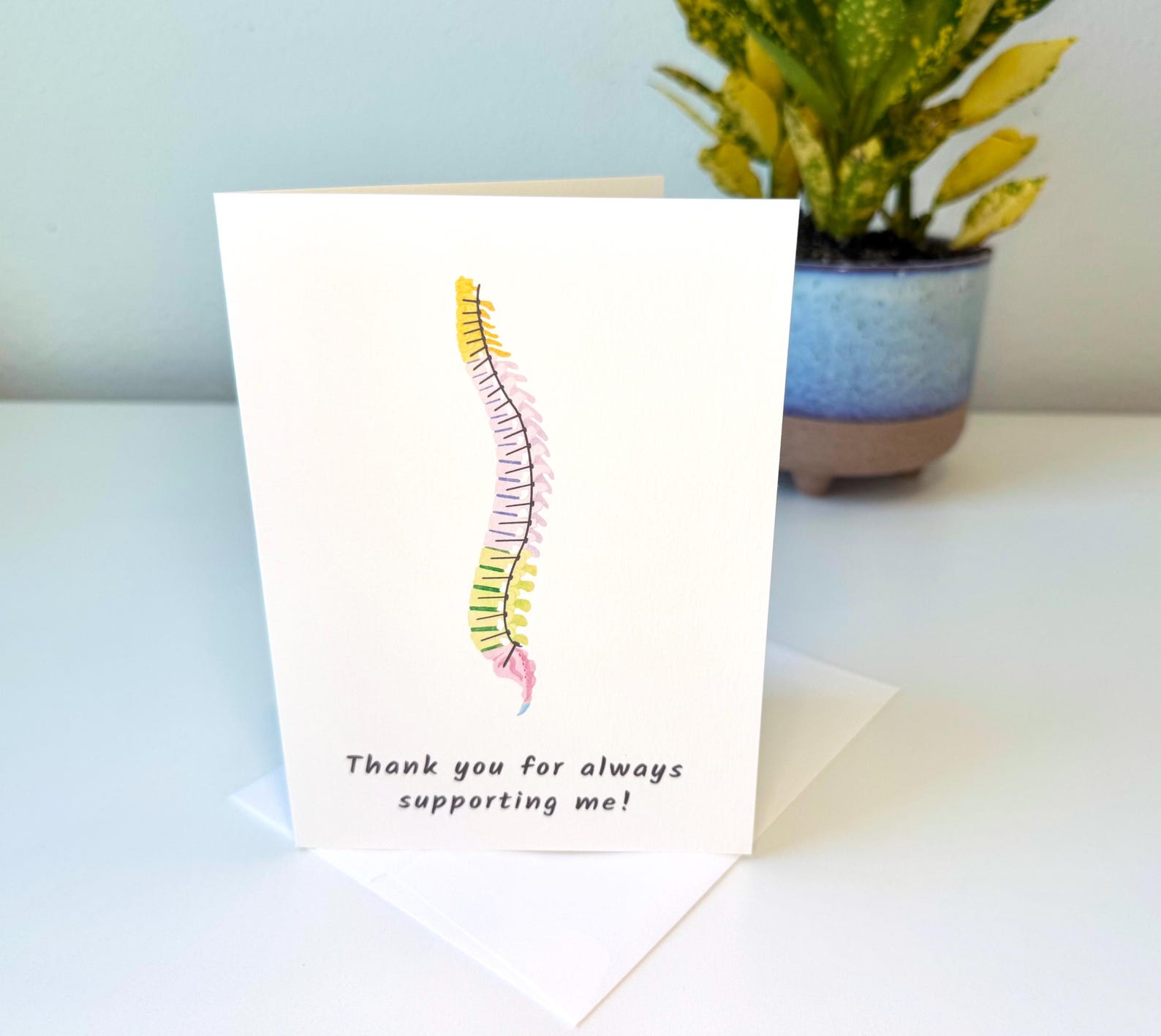 Spine Thank You Card - Etsy