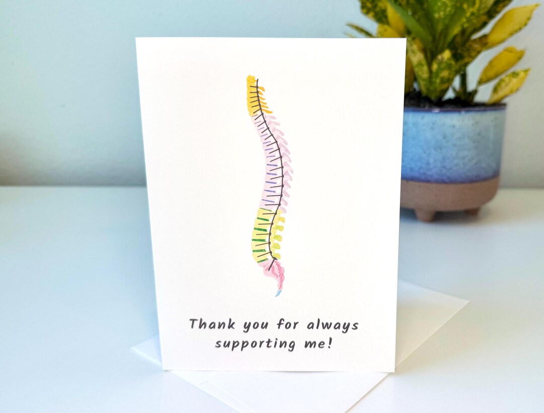 Spine Thank You Card - Etsy