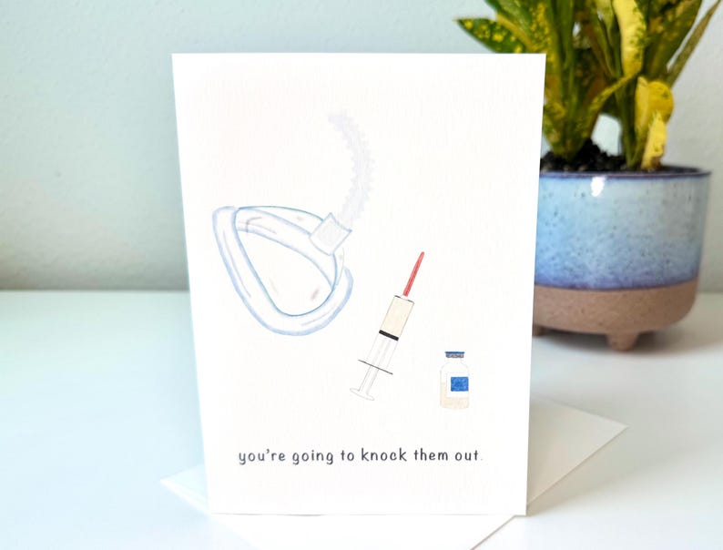 Anesthesia Congratulations Card - Etsy
