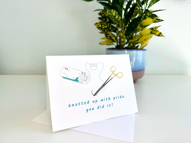 Suture Knot Congratulations Card - Etsy